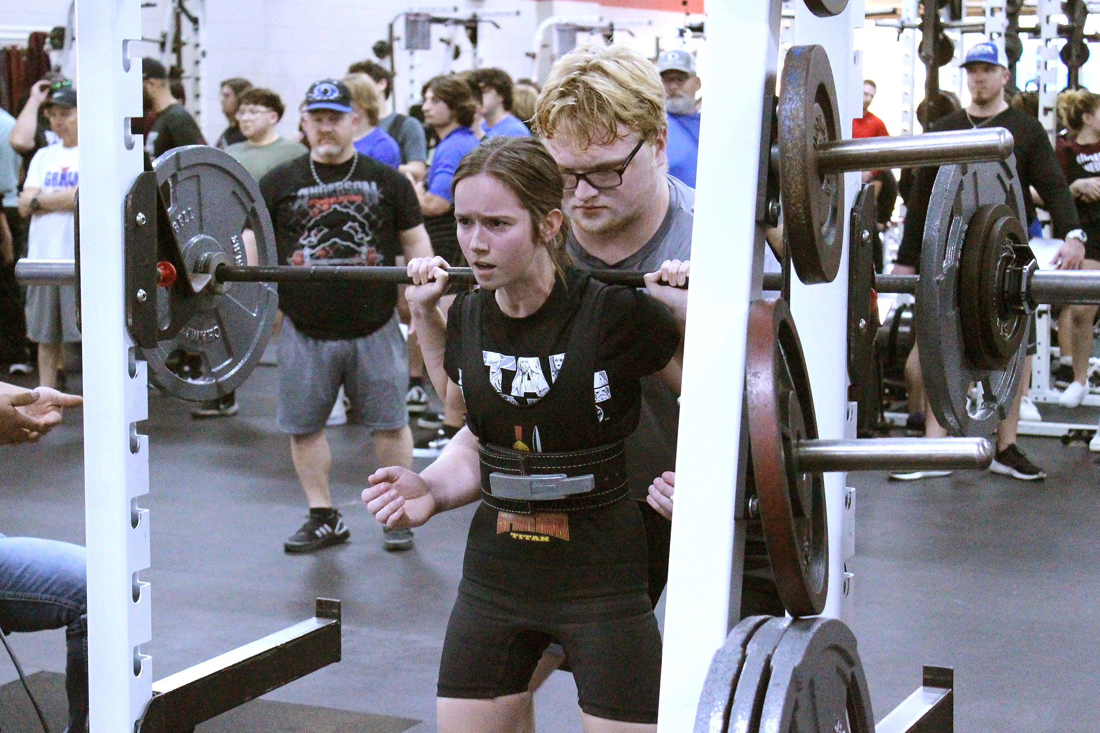Two Lady Blues powerlifters advance to regional meet | The Graham Leader