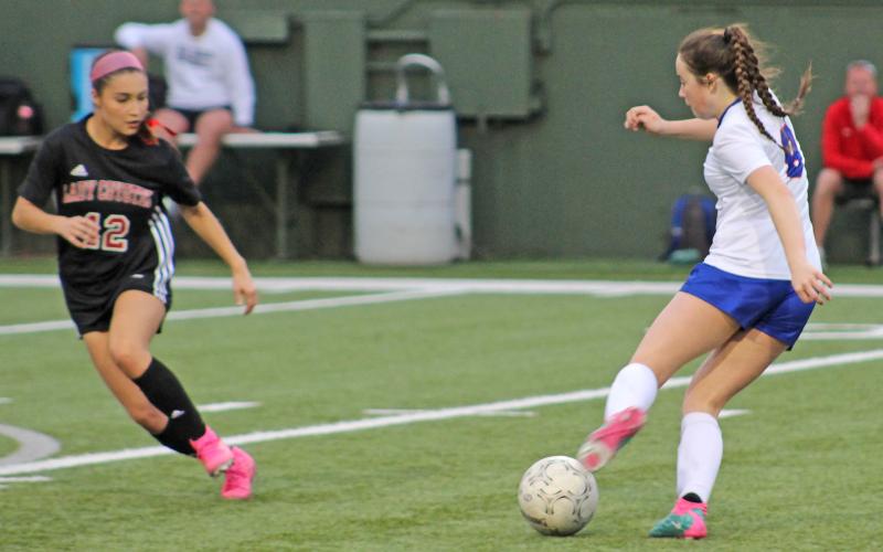 Lady Blues soccer falls 6-1 against Old High | The Graham Leader