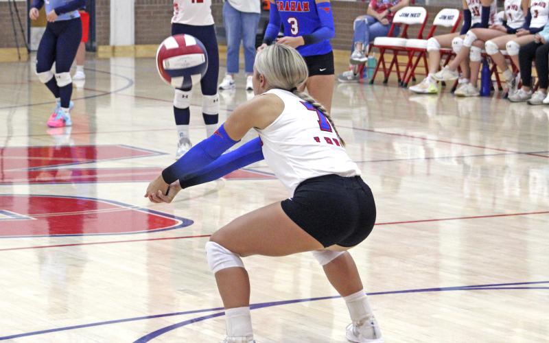 Lady Blues drop five-set match at NCTA | The Graham Leader